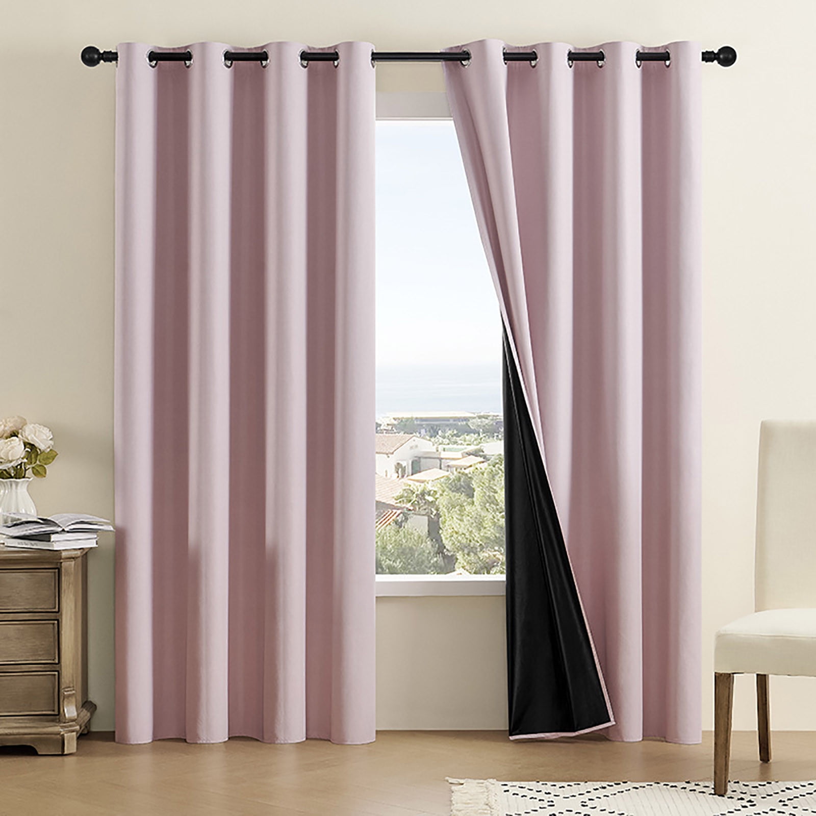 Click here for Hbbkvi Grommet Blackout Curtains 52 × 63  Noise Re... prices
