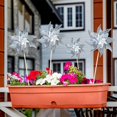 10 Pack Reflective Pinwheels with Stakes, Sparkly Bird Deterrent Pin ...