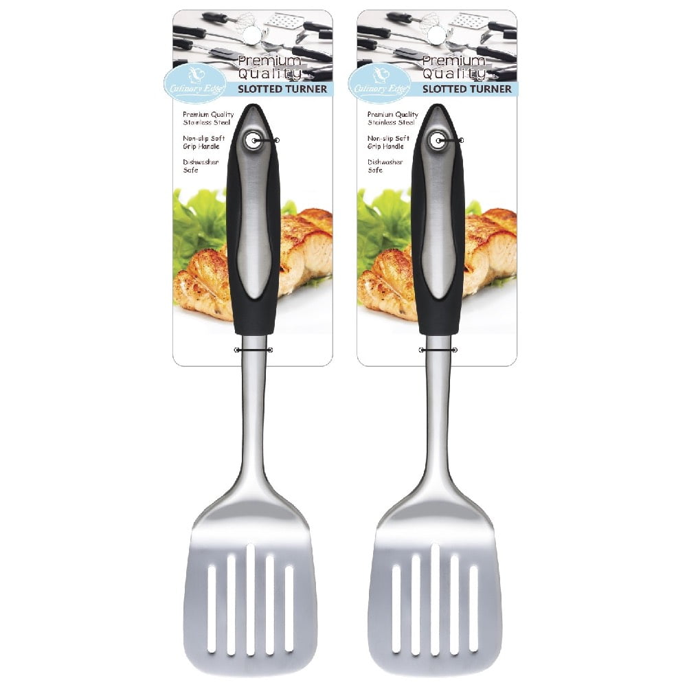 Culinary Edge Slotted Turner Spatula Stainless Steel, 2 Pack - Walmart.com