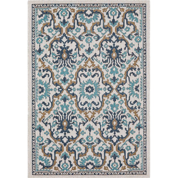 Mohawk Home Ravello Outdoor Area Rug, Blue, 5' 3" x 7' 6" - Walmart.com