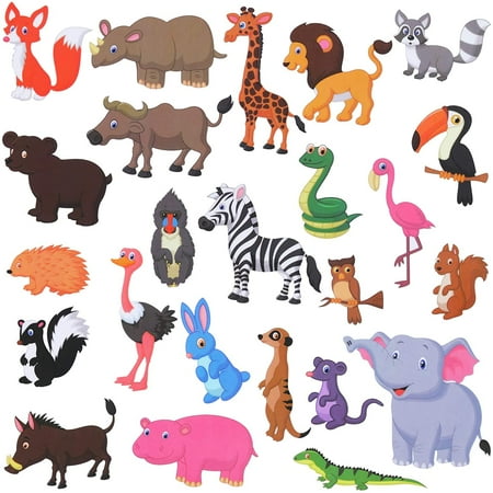 240 Pieces Animal Window Stickers Reusable Static Window Decal Stickers ...