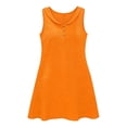 Efsteb Mini Dresses for Women Textured Sleeveless Shirts Dress V-Neck ...