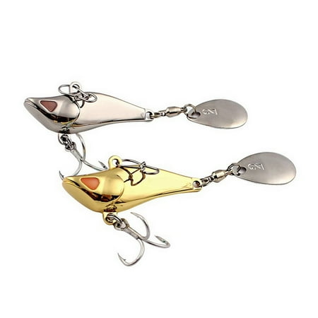 Durable Spinner Spoon Lures Rotating Fishing Lure Metal Sequins Bait ...
