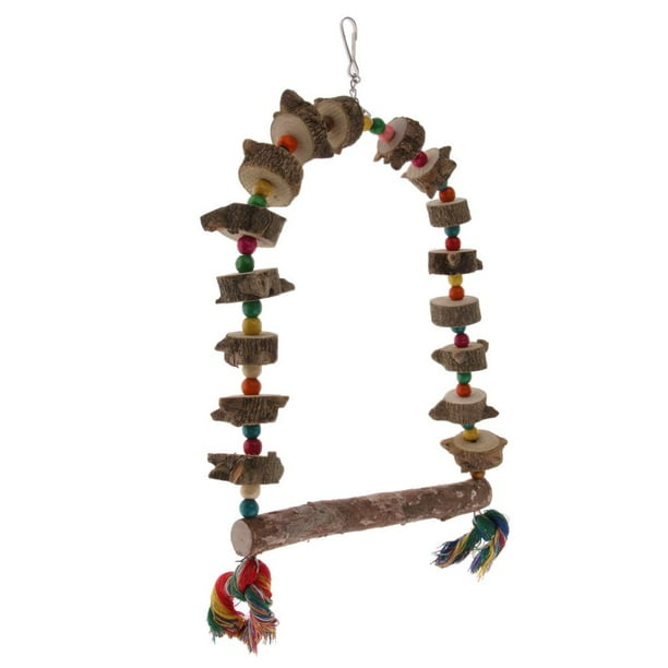 Perca Pájaro Jaula Masticar Juguete Columpio Salvador Pájaro Parrot ...