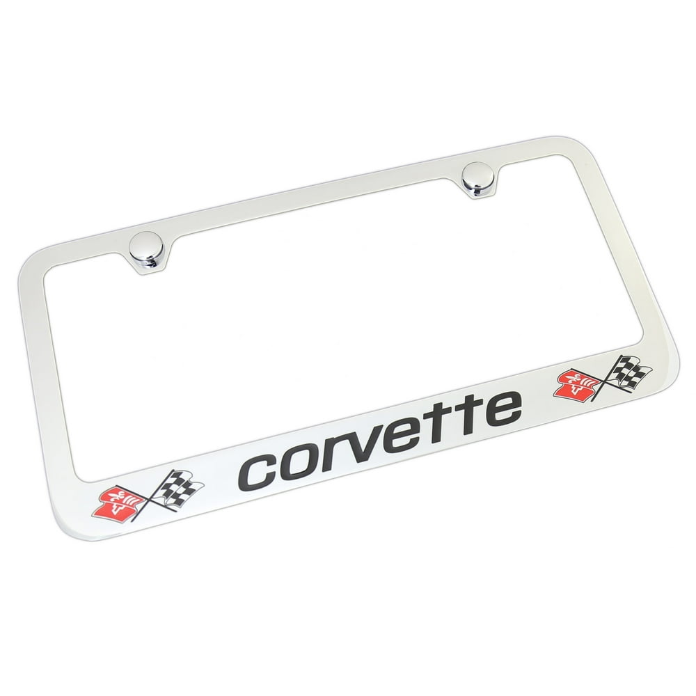 Corvette C3 Dual Logo License Plate Frame (Chrome) - Walmart.com ...