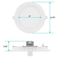 Luxrite 6 inch Ultra Thin LED Recessed Light J-Box 14W 5 Color Options ...