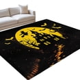 Area Rug 3x5ft, Halloween Scary Castle Bat Witch Washable Rugs for ...