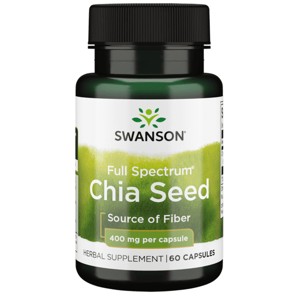 Swanson Full Spectrum Chia Seed 400 mg 60 Capsules - Walmart.com