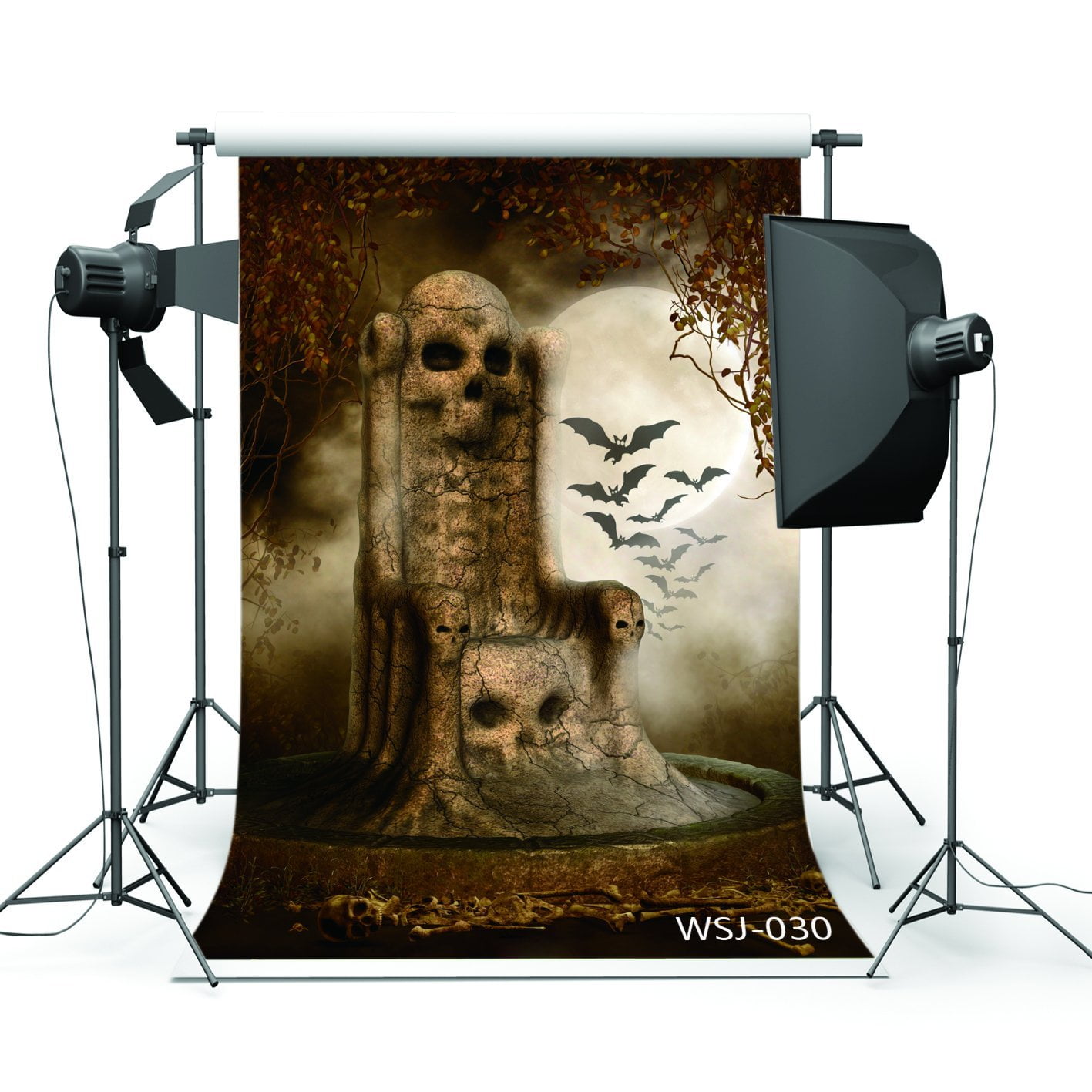 MOHome 5x7ft Halloween Horrible Skeleton Series Photo Backdrops Studio ...