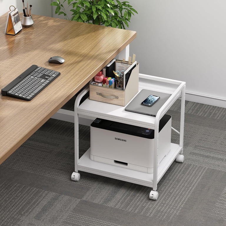 Adjustable Height Printer Stand Large Printer Stand With Wheels - 2 ...