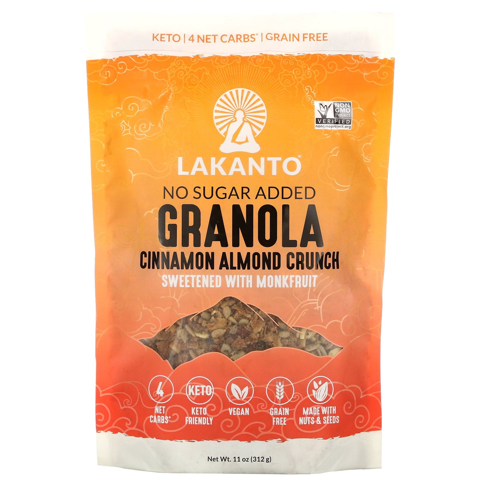 Lakanto Cinnamon Almond Crunch Granola - Delicious Snack, Quick ...