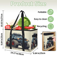 ADECORIVY Cartoon Monster Truck Reusable Grocery Bags, Foldable ...