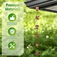 Rain Chains for Gutters Outside 8.5FT Copper Catcher Chain with Adapter ...