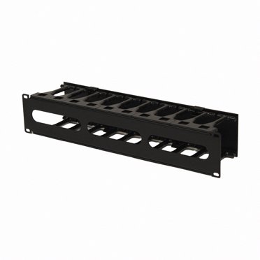 NavePoint 1U Plastic Rack Mount Horizontal Cable Manager Duct Raceway ...