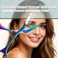 DINNAT Eyebrow Scissors with Comb - Stainless Steel Eyebrow Trimmer for ...