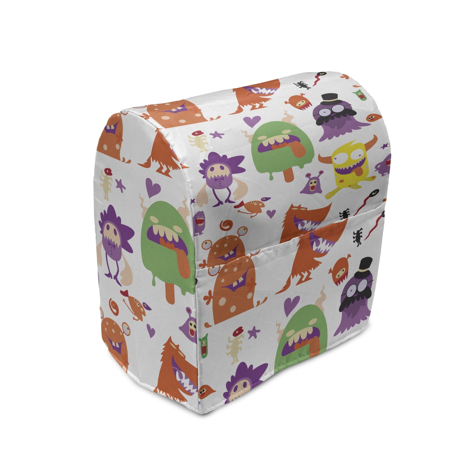 Alien Stand Mixer Cover, Monsters Humorous Creatures Beings Colorful ...