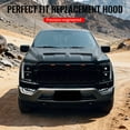 Ikon Motorsports Hood Panel, Compatible with 2021-2025 Ford F-150 ...