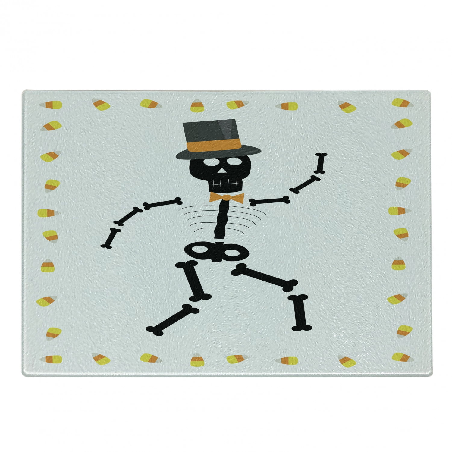 Bones Cutting Board, Dancing Skeleton with a Bow Tie and a Hat in Candy ...