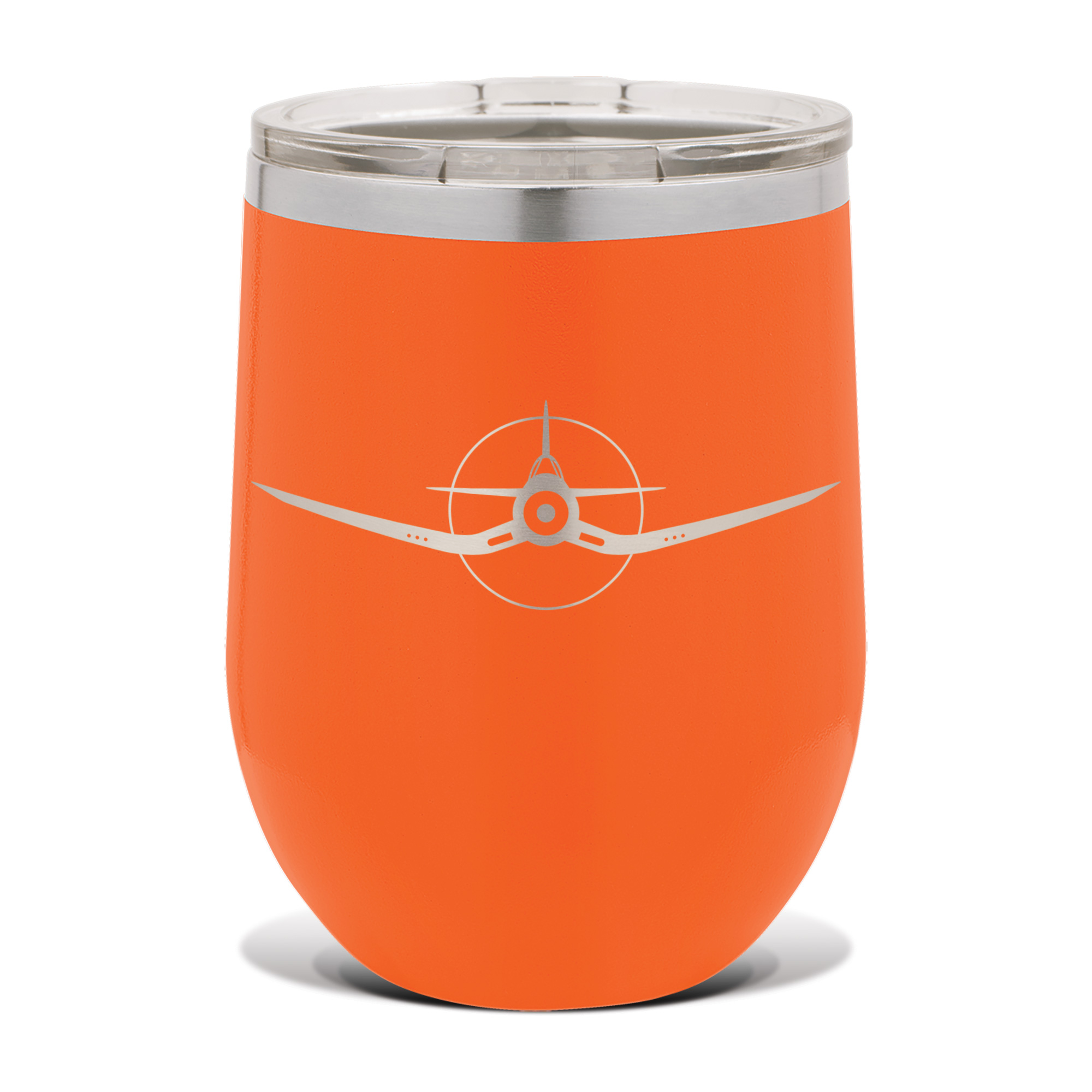 F4U Corsair Wine Tumbler 12 oz - Laser Engraved - Stainess Steel - Vacuum Insulated - Double ...