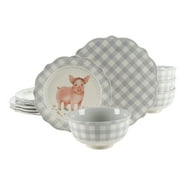 Corelle Winter Holiday 12 Piece Dinnerware Set, Rudolph - Walmart.com