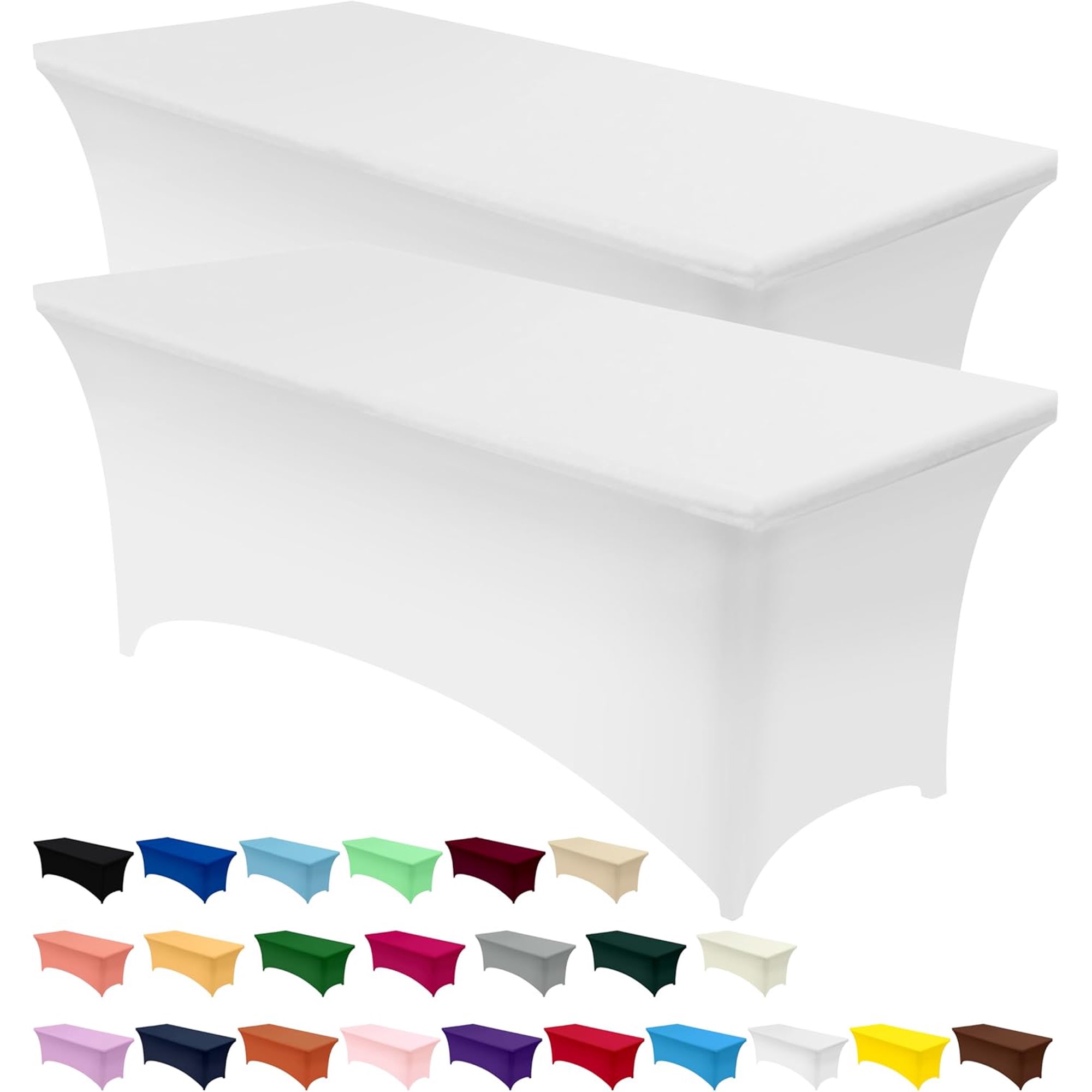 Click here for Utopia Kitchen Spandex Tablecloth 2 Pack [6ft  Whi... prices