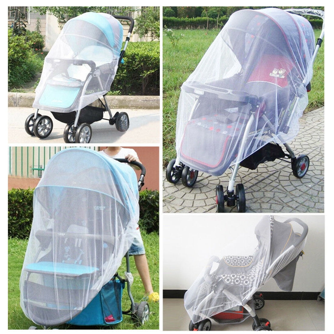 CABINA HOME Mosquito Net Stroller Infants Baby Safe Mesh White Bee ...