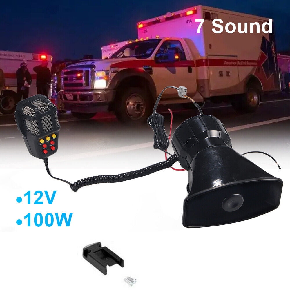Buy Paddsun 7 Sound Loud Car Warning Alarm Police Fire Siren Horn PA ...