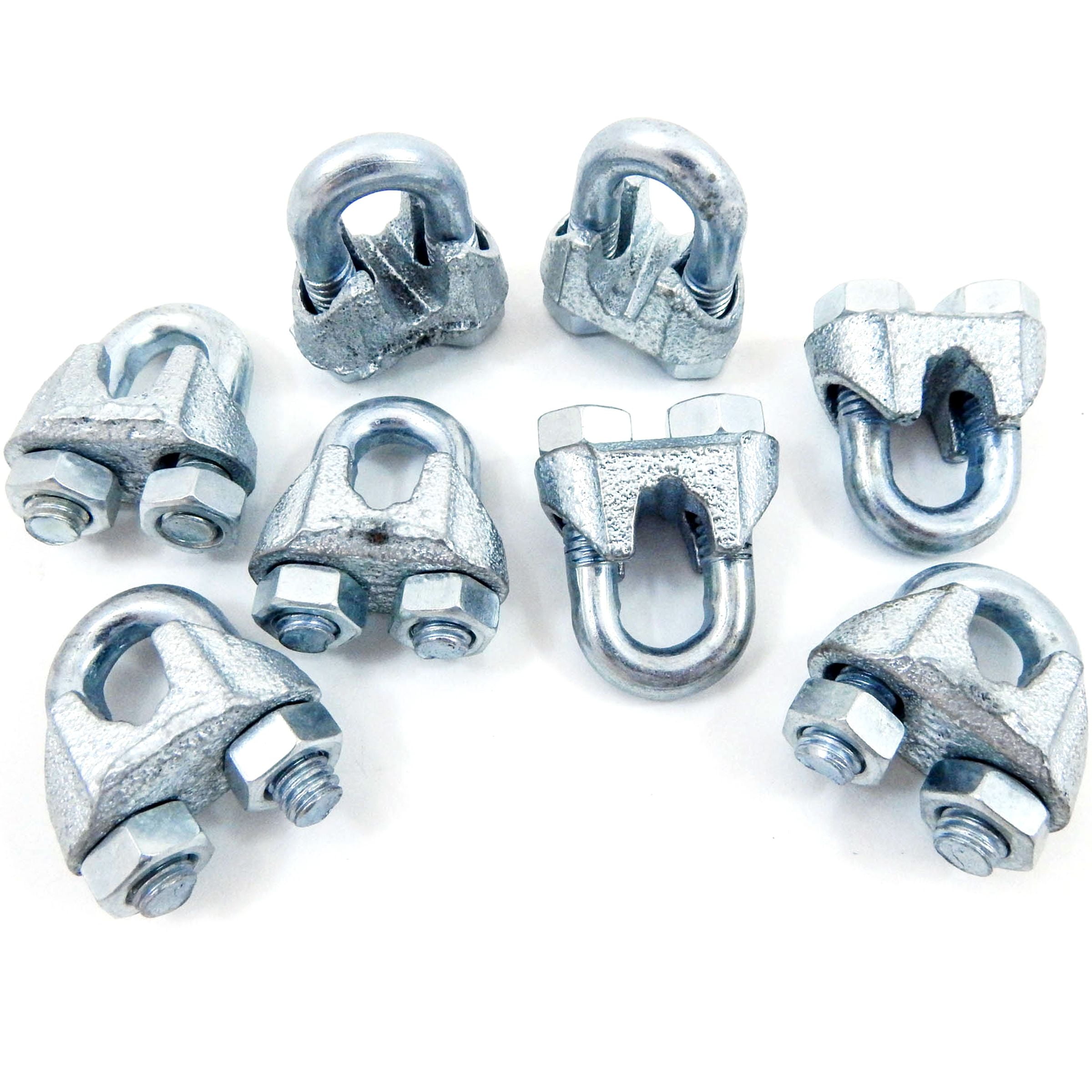 Red Hound Auto 10 New Malleable Zinc Wire Rope Cable Clips, 5/16 Inches ...
