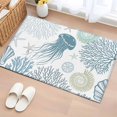 Blue Jellyfish Coastal Entryway Rug 2x3ft Washable Non Slip Bathroom ...