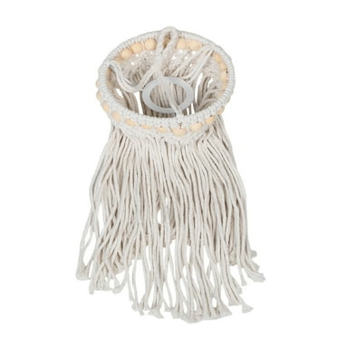 Bvdfgk Macrame Ceiling Lamp Shade Hanging Lampshade Boho Hand Knitted ...