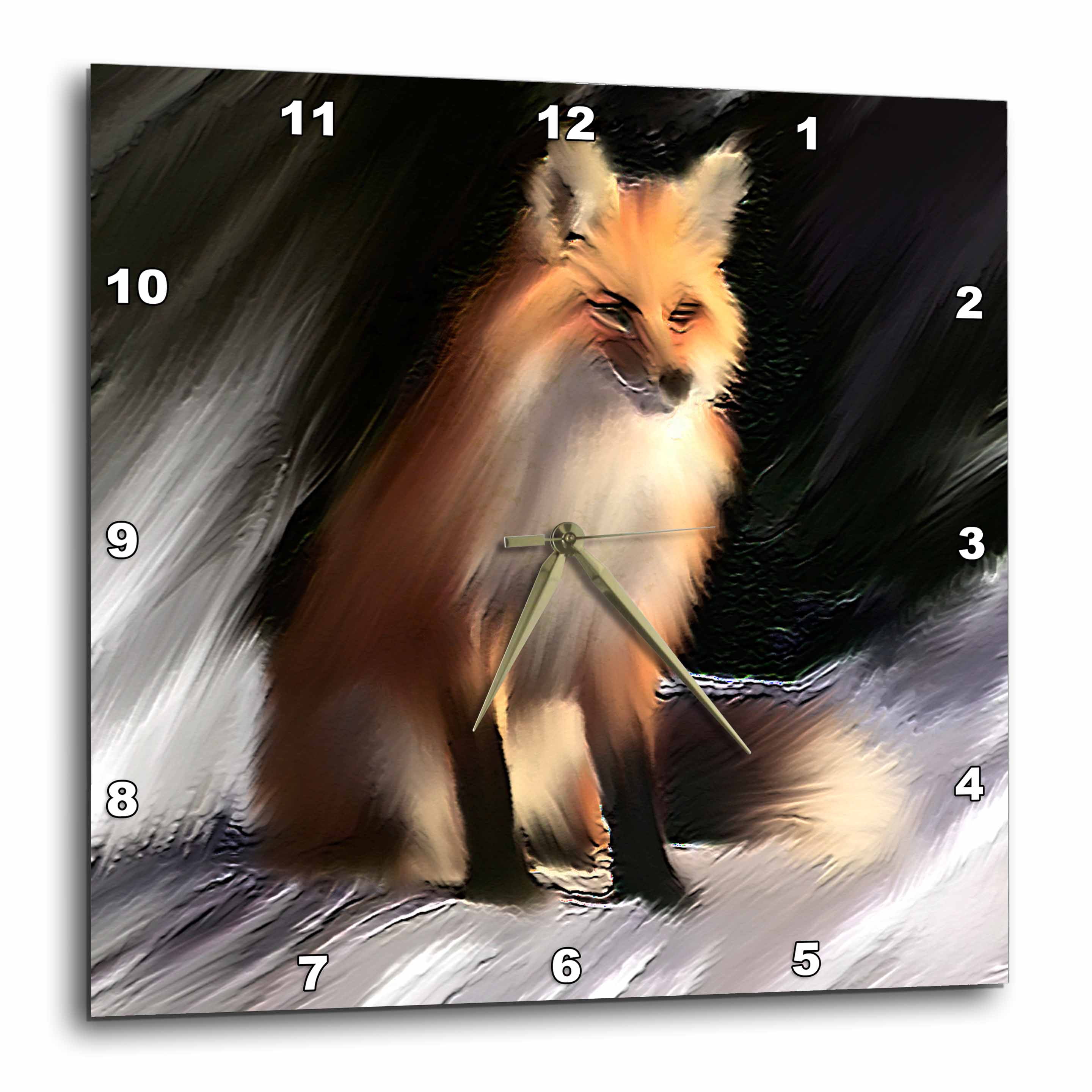 3dRose, Fox, 10x10 Wall Clock - Walmart.com