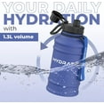 HYDRATE 43 Oz Midnight Blue Stainless Steel Water Bottle - BPA Free ...