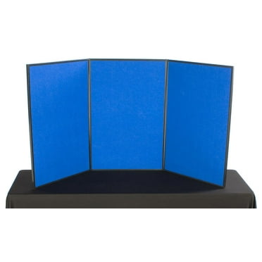 Tri-Fold Double-Sided Exhibition Display Board with Gray Fabric, 72 x ...