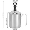 Manual Milk Frother 14oz/400ml Stainless Steel Frothing Pitcher With ...