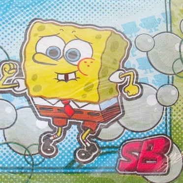 SpongeBob SquarePants 'All The Faces' Lunch Napkins (16ct) - Walmart.com