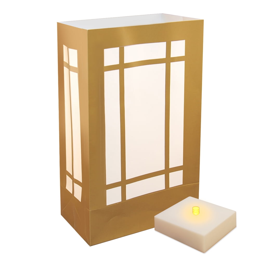 Battery Operated LumaLite Luminaria Kit with Timer - Set of 6 - Walmart.com