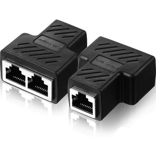 RJ45 Ethernet Splitter Connectors 1 to 2 Splitter Connectors Adapter ...
