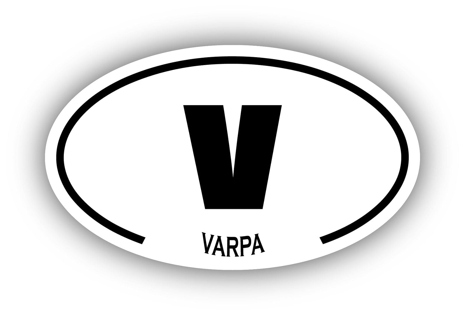 Varpa V Oval Bumper Sticker 3M Vinyl Decal 3 in x 5 in - Walmart.com