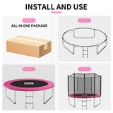 SKOK, Pink Trampoline, 8FT, 400LBS Capacity with Ladder - Walmart.com