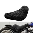 Black Front Driver Solo Seat w/ White For Harley Breakout FXBR Fat Boy ...