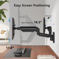 HUANUO Dual Monitor Wall Mount for 17-32 Inch Screens - Height ...
