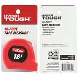Hyper Tough 16 Ft Tape Measure, Nylon Blade, Fractional and Continuous ...