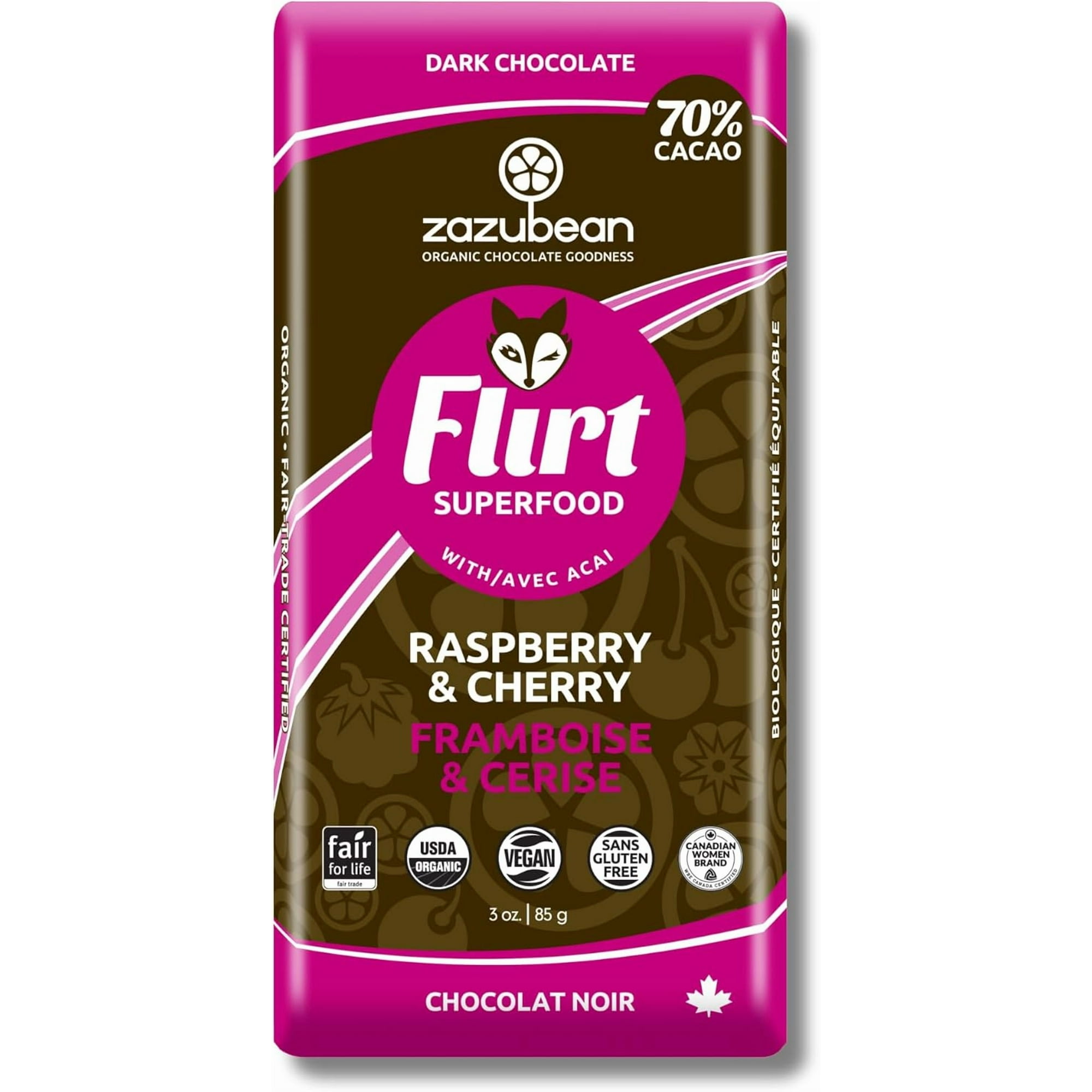 Click here for Zazubean Organic Chocolates Flirt Raspberry & Cher... prices