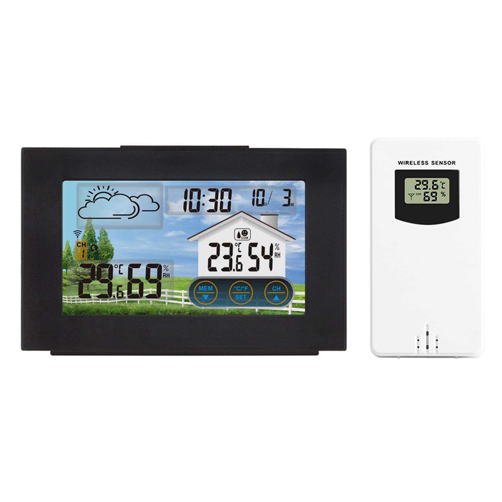 Accurate and Durable Weather Clock - Large Color Screen, Touch Design ...