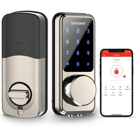 Keypad Door Lock, Smart Door Lock Keypad with Bluetooth Keyless Entry ...
