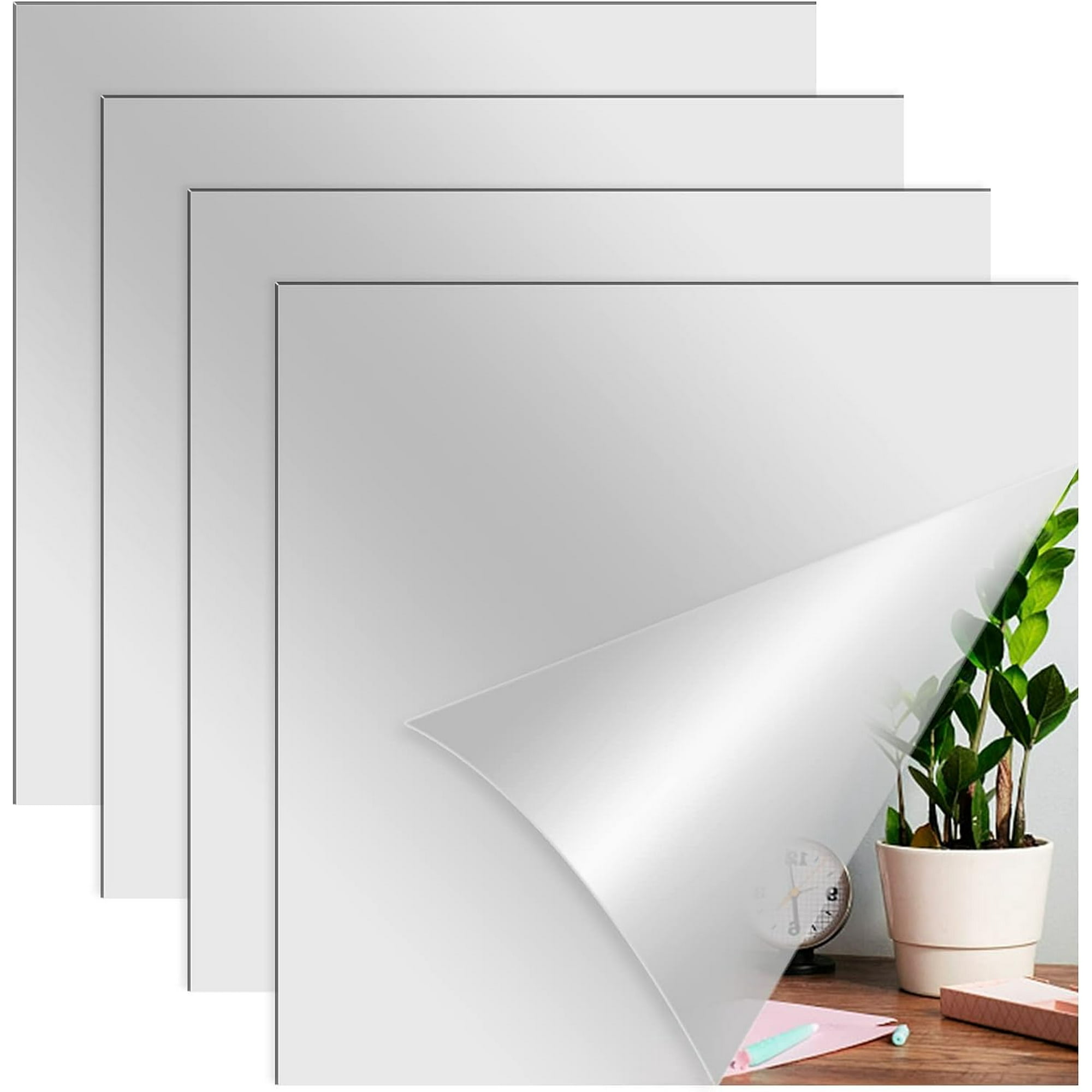 Click here for Surjde Mirror Sheets Mirror Wall Stickers  4pcs Ac... prices
