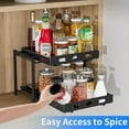 Cabinet spice organization, spice rack, vertically adjustable spice ...