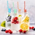 Triani 40Pcs Twisty Reusable Plastic Straws Twisty Straws Colorful ...
