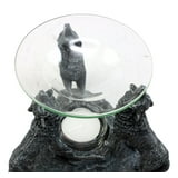 Ebros Moonlight Three Howling Wolves Oil Warmer Or Wax Tart Burner ...