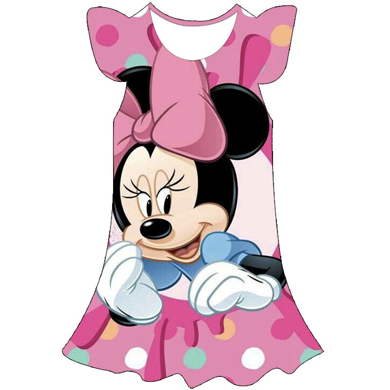 Serie de Disney, vestido de Minnie Mouse, ropa de verano para niños ...